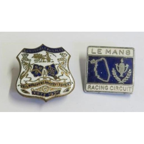 Le Mans Enamelled Badge & Vehicle Builders Badge dated 1934