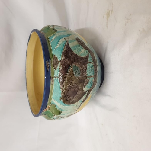 Burmantofts Faience Partie Colour Jardiniere by Jospeph Walmsley model ...