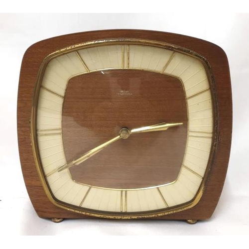 Smiths Tempora Retro Mechanical Mantel Clock, striking on gong with key ...