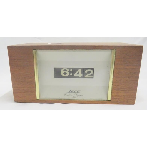 Jeco Cordless Digital Japanese Retro Teak Alarm Clock, battery driven ...