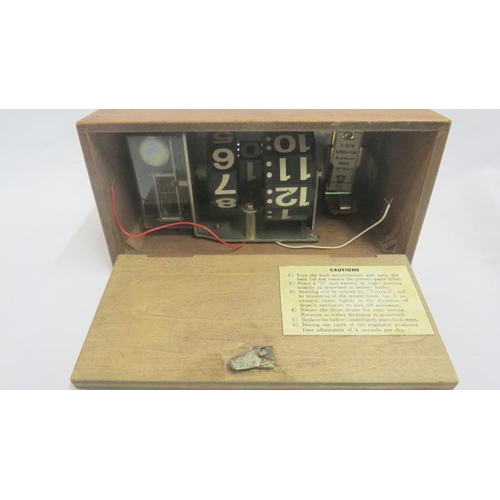 Jeco Cordless Digital Japanese Retro Teak Alarm Clock, battery driven ...