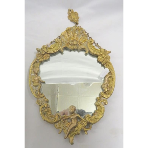 Rococo Style Wall Mirror approx. 26.5cm x 19.5cm