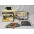 Frister & Rossmann Cub Sewing Machine in white plastic case & chrome ...