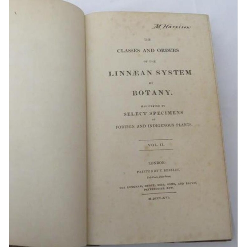 Antique Leather Bound Book The Classes & Orders of the Linnaean System ...