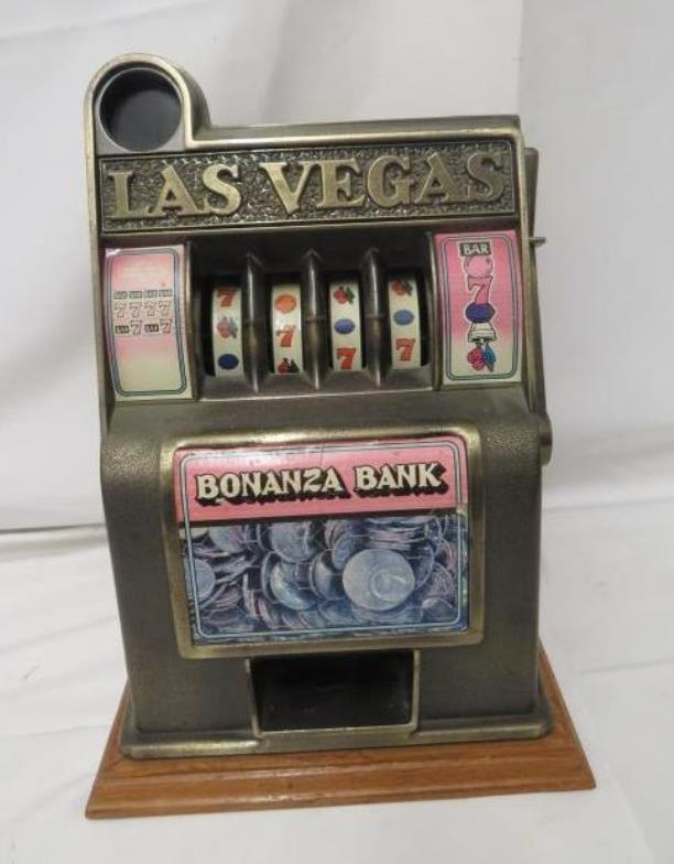 1 Armed Bandit Las Vegas Bonanza Bank Fruit Machine Money Bank approx ...