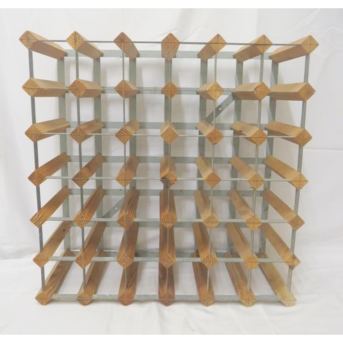 36 Bottle Wood & Metal Wine Rack