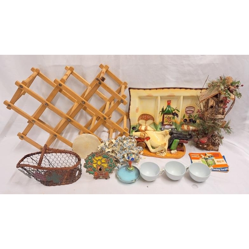 Expanding Wine Rack, Spode Glasses, pottery wine platter, wine bottle ...