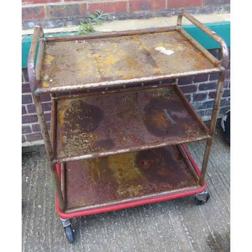 3 Tier Metal Trolley approx. 77cm x 52cm x 102cm H