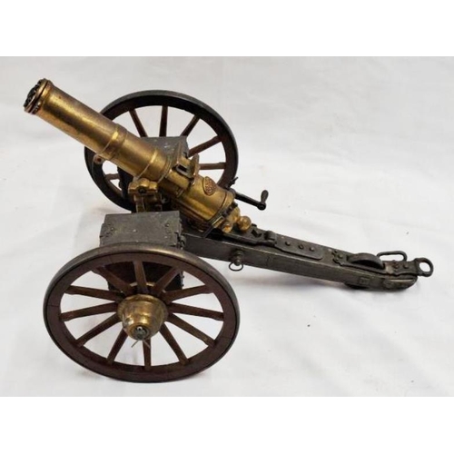 Vintage Scale Model Gatling Cannon approx. 38cm L x 25cm W