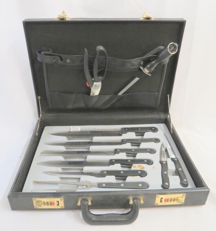 Cased Set of Stainless Rostfrei Inox Knives incl. Hack Messer, Fleisch ...