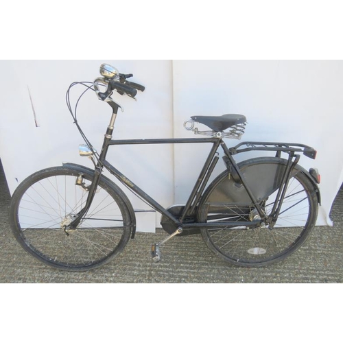 Pashley Vintage Black Framed Bicycle with Brookes Genuine Leather seat ...