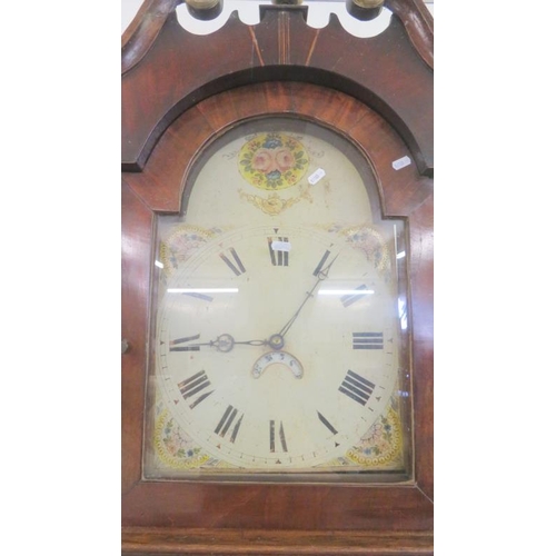 Early C19th Oak Long Case Clock with mahogany banding, quadrant trunk ...