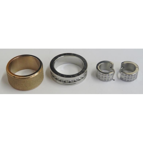 Edblad Jewellery Ring size T, rose gold size S, pair of earrings