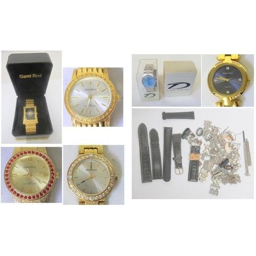 Gents Gianni Ricci Evening Watch, with waisted tank shaped movement ...