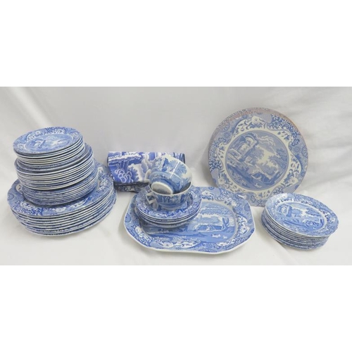 Spode Blue & White Italian Pattern dinner plates x 8, side plates x 8 ...
