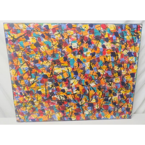Framed Oil on Canvas Abstract, signed to reverse Ann Philpott, 77cm x 61cm