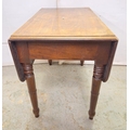 Mahogany Drop Flap Table with ring turned supports approx. 67cm H, 51cm ...