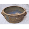 Pottery Jardiniere/Wash Basin/Plant Pot with 2 hands approx. 36cm dia ...