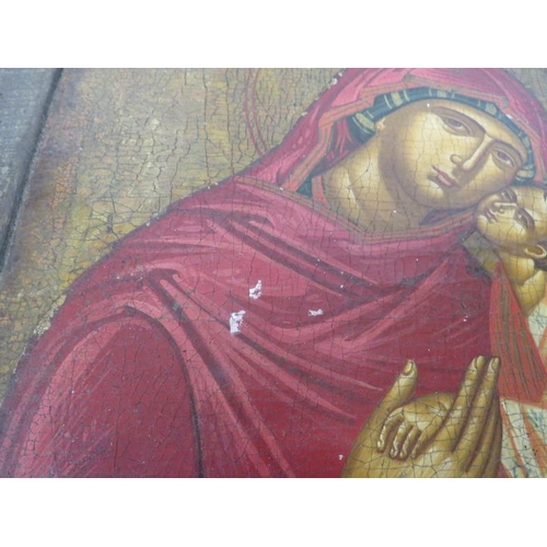 Icon Painting on deep wooden panel 'Icon of the Mother of God of Mount ...