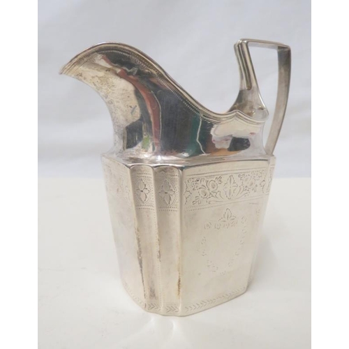 Late C18th Irish Cream Jug, hallmarked Dublin (date letter obscure)