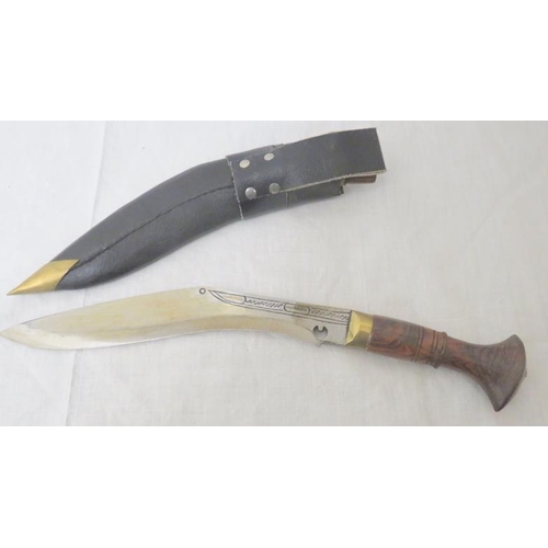 Reproduction Nepalese Style Kukri Knife with 2 small accessory knives