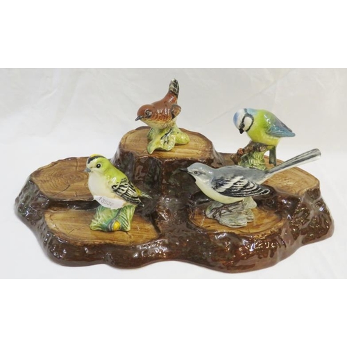 Ceramic multi Levelled Tree Stump marked to base Beswick with 4 Beswick ...