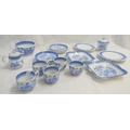 Copeland Spode Willow Pattern Tea Set & 6 blue & white dishes marked ...