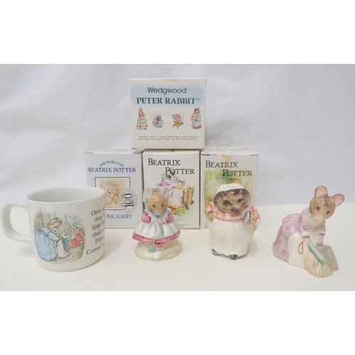 Beatrix Potter Figurines, Royal Albert Hunka Munka Sweeping, Beswick ...