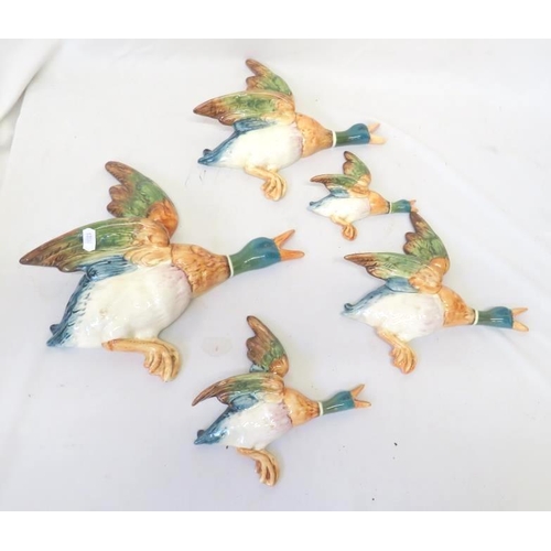Set of 5 Beswick Flying Ducks, 2 A/f, largest 30cm L (5)