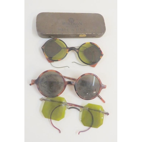 3 Pairs of Glasses incl. Willson Pilot? Goggles made in the USA in ...