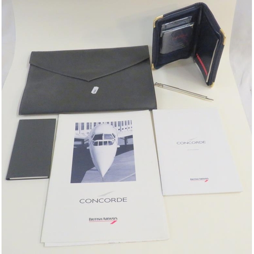 Leatherette Concorde Folder containing Concorde stationery, notebook ...