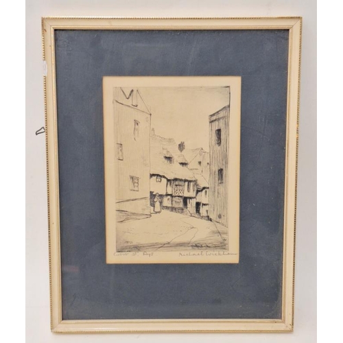 F/g Pencil on Paper Street Scene West Street Rye indistinctly signed ...