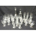 Boxed Eisch Glas Handmade Etched Glasses/glass suite incl. 2 decanters ...