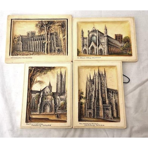 Osborne Ivorex Plaques incl. St. Albans Abbey West Front, The Priory ...