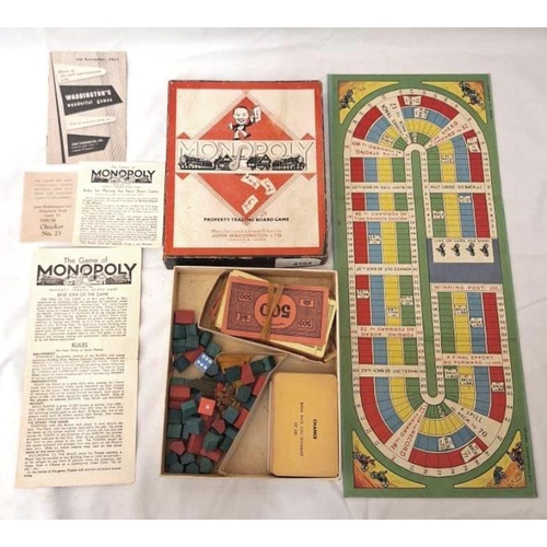 1940s? Vintage Monopoly Game with board, houses, money etc. NOT CHECKED ...
