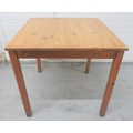 Square Pine Table approx. 76cm x 75cm x 74cm H (A3)