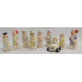 9 Beswick Clowns incl. LL31 Good Luck, LL5 To Mother, LL36 10th ...