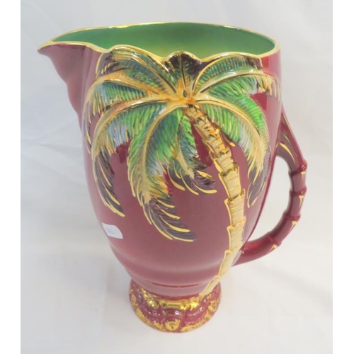 Large Vintage Beswick Cocktail Jug approx. 27cm H decorated with palm ...