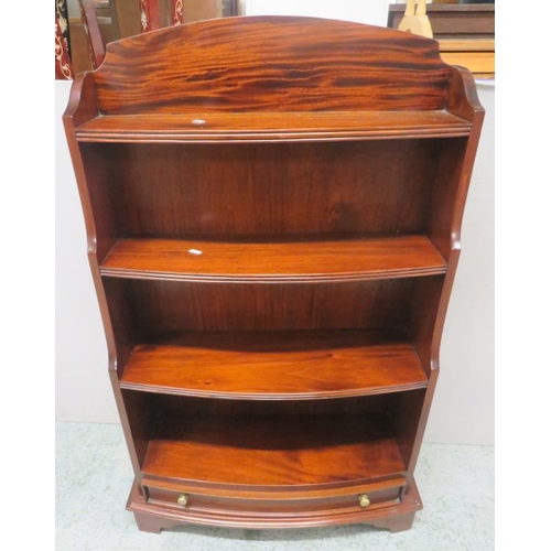 Waterfall Bookcase with drawer to base approx. 112cm H x 65cm W x 26cm ...