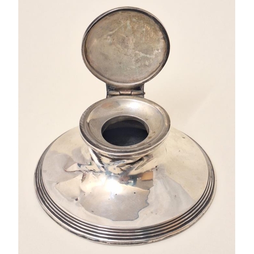 Sterling Silver Capstan Inkwell (missing glass liner), fully hallmarked ...