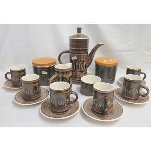Cinque Ports Pottery The Monastery Rye Coffee Set incl. coffee pot, 6 ...