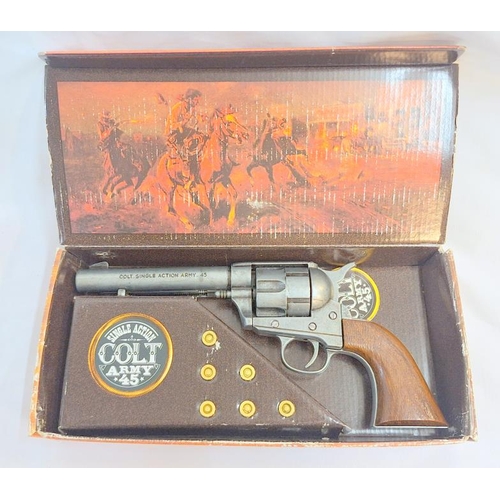 Single Action Colt 45 Replica Gun, boxed