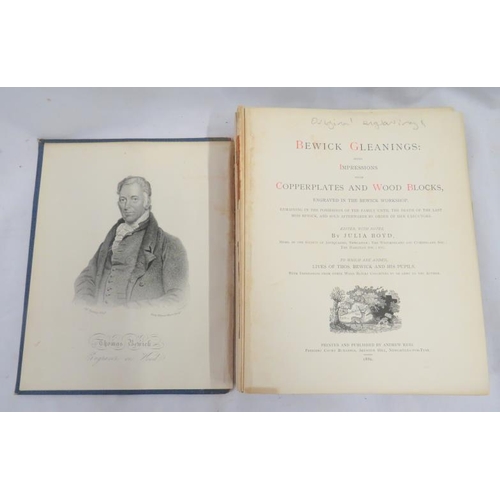 Antique Book: Bewick Gleanings incl. copper plates & wood box engraved ...