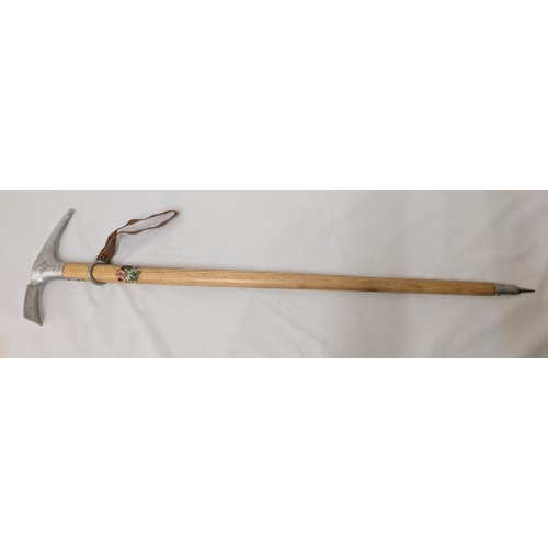 Vintage Swiss Walking Stick/Pick Axe head approx. 90cm L