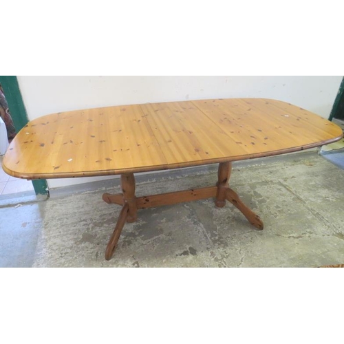Oval Extending Pine Dining Table approx. 203cm W extended/160cm ...