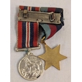 2 WWII Military Mess Medals, George VI 1939-1945, 1939-1945 Star (2)