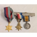 WWI Mess Medals 1914-1918 & 1914 Star & 1939-1945 WWII star (3)
