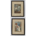 2 F/g Watercolours on paper by Helen Lamb, 19th century, depicting ...