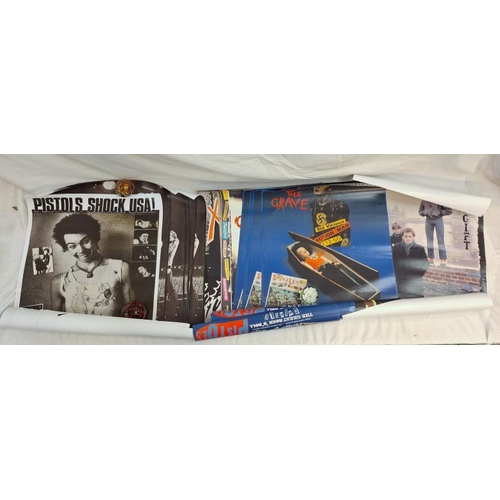 Reproduction Band/Music Posters, some double sided, some duplicates ...