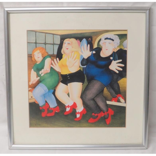 F/g Print Dancing Woman by Beryl Cook approx. 38cm W x 38cm H (S15)